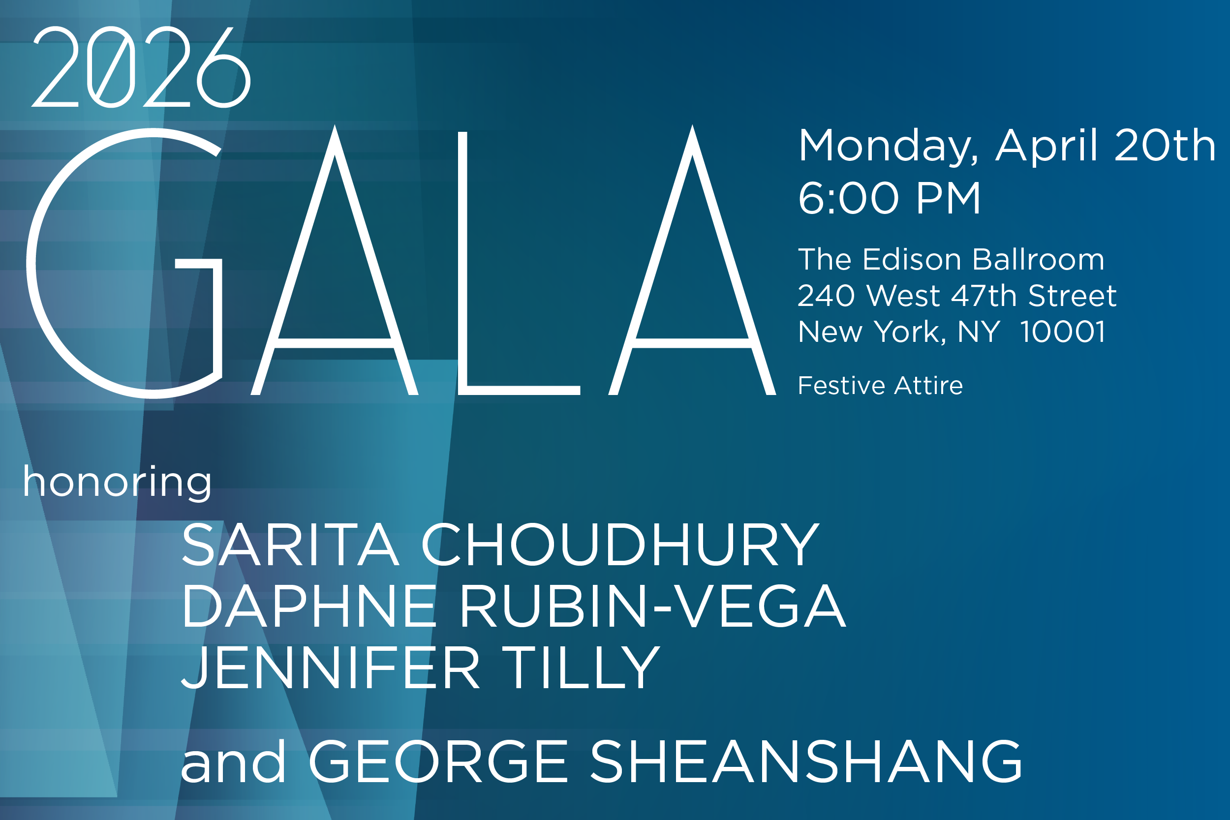 The New Group's Annual Gala - April 20, 2026 Honoring Sarita Choudhury ...